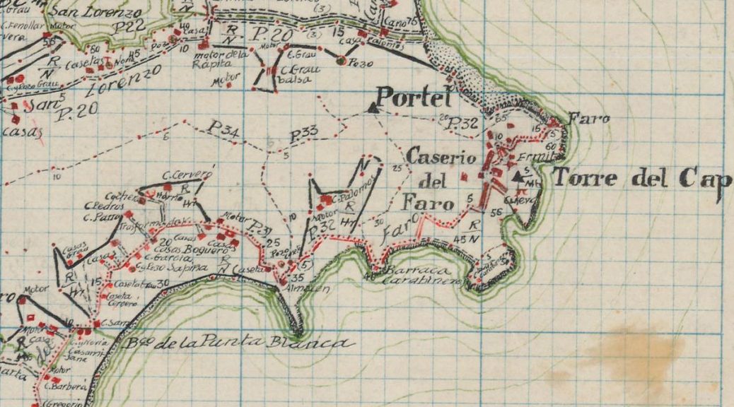 Cartografía del cabo de Cullera - Faro de Cullera